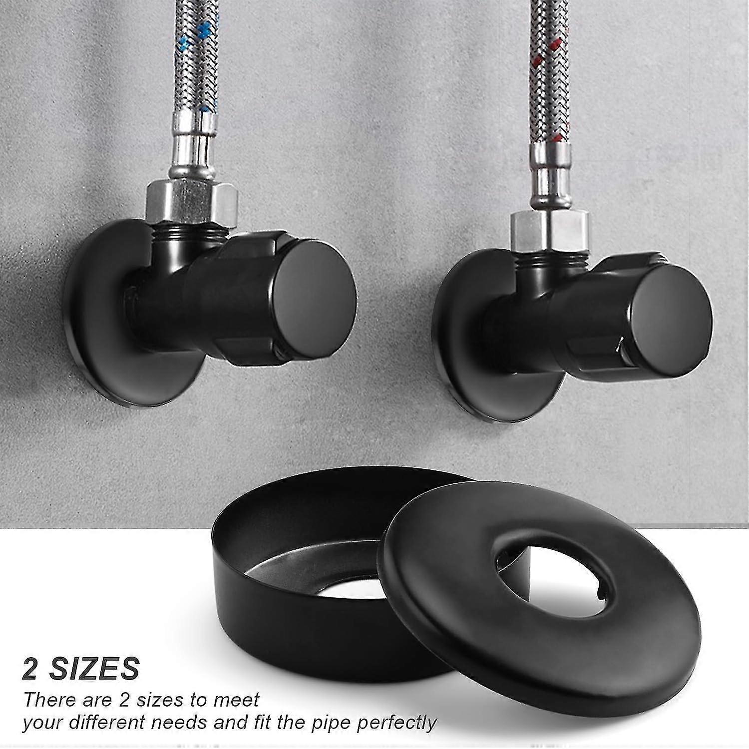 4 Pieces Matte Black Shower Mixer Rosette, Stainless Steel Faucet ...