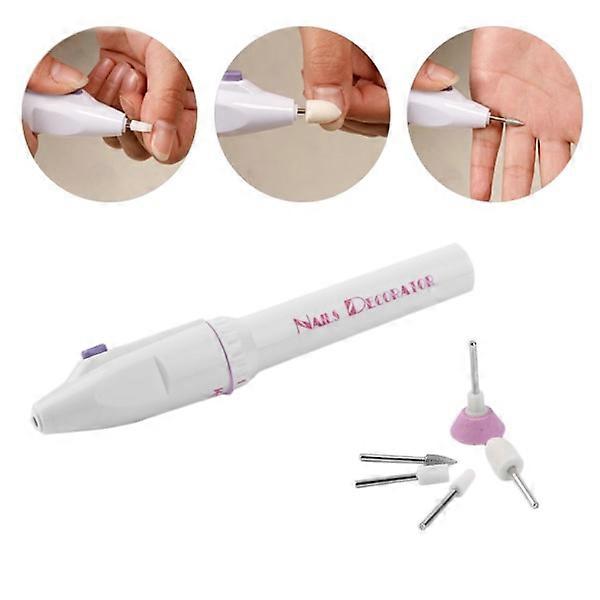 Electric nail file - electric file - 5 bits included White | Fruugo UK