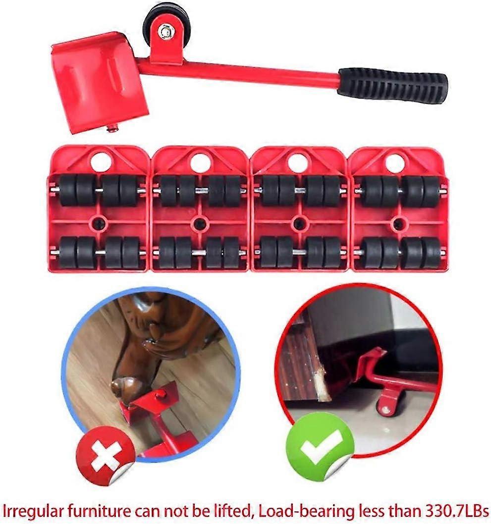 5 Piece Heavy Furniture Lifting Tool Set - Max Load: 150kg | Fruugo UK