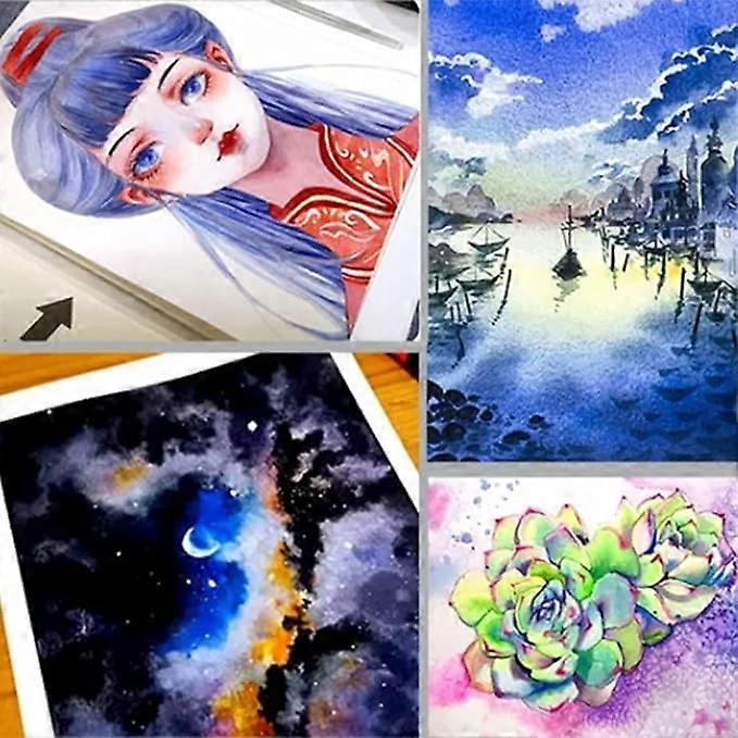 Watercolor Paint Set 60 Colors with Sponge Set Pads Includes Metallic ...