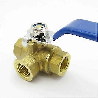 3 Way Valve, 1/2" Brass Ball Valve, Three Way Brass Valve Adapter Ball ...