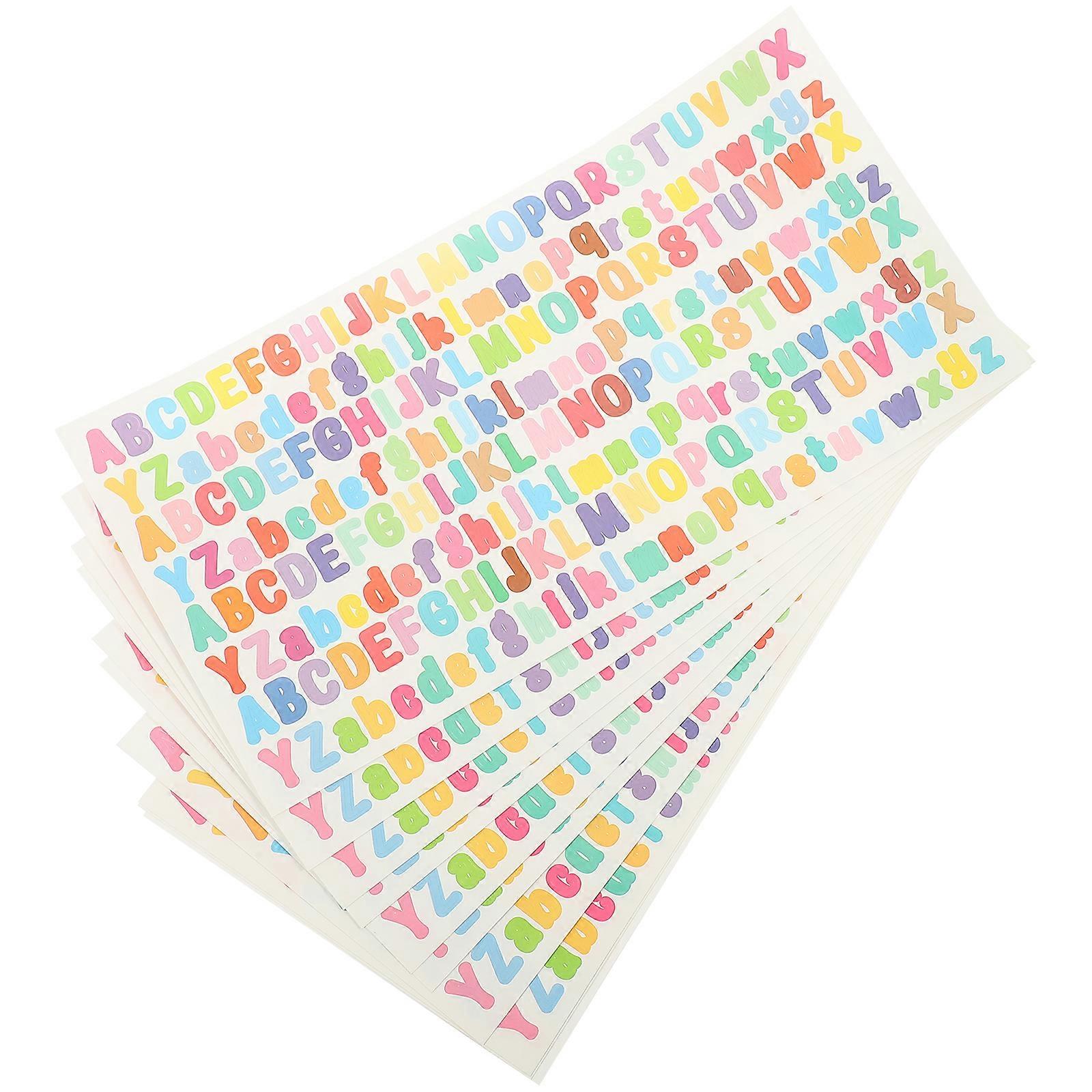 10 Sheets Self Adhesive Letter Stickers Alphabet Stickers Alphabet ...