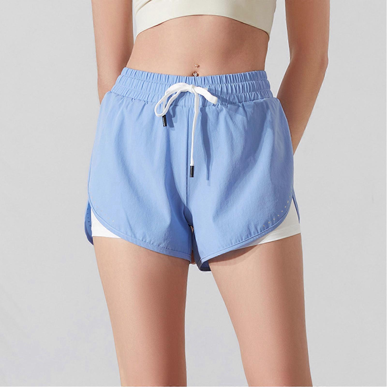 Women's High Waisted Flowy Athletic Shorts Ruffle Skirt Wrap Front ...