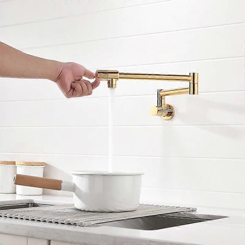 Tuqiu Pot Filler Tap Wall Mounted Foldable Kitchen Faucet Single Cold ...