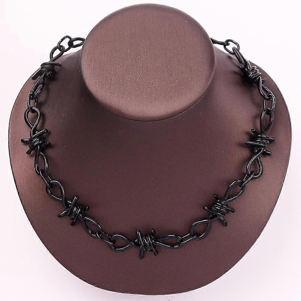 Punk Style- Barbed Wire Brambles, Hip-hop Link Chain, Choker Necklace ...