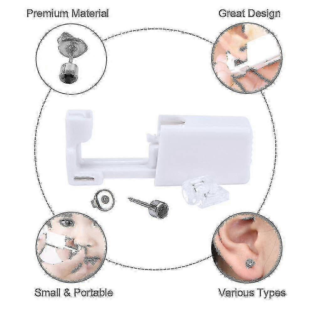 8 Pack Disposable Ear Piercing Gun With Ear Studs Asepsis No Pain ...