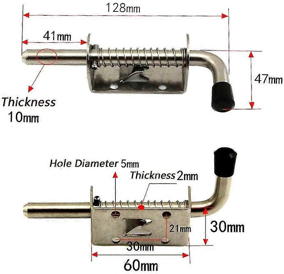 Spring Latch Lock, Spring Loaded Pin Latch, Stainless Steel Spring Door ...