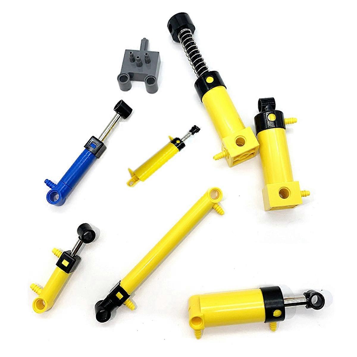 8pcs Building Blocks Pneumatic Parts Air Pump Cylinder Pneumatic Piston ...