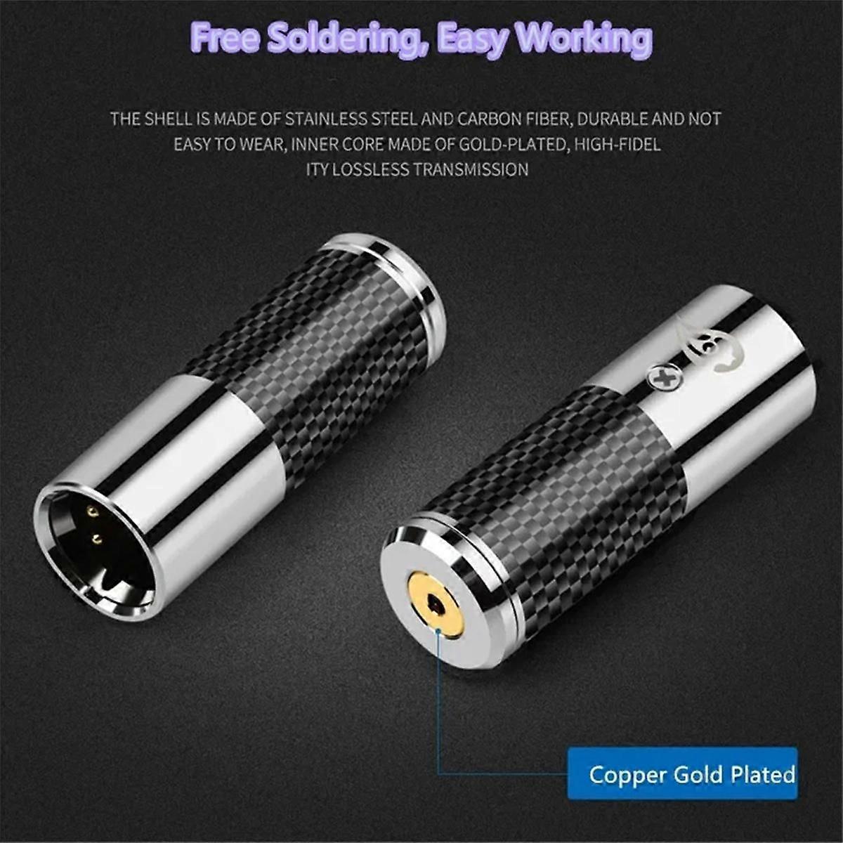 Decoder 4 Pin XLR Connector to 3.5 2.5 4.4 mm Jack Plug Audio Adapter ...