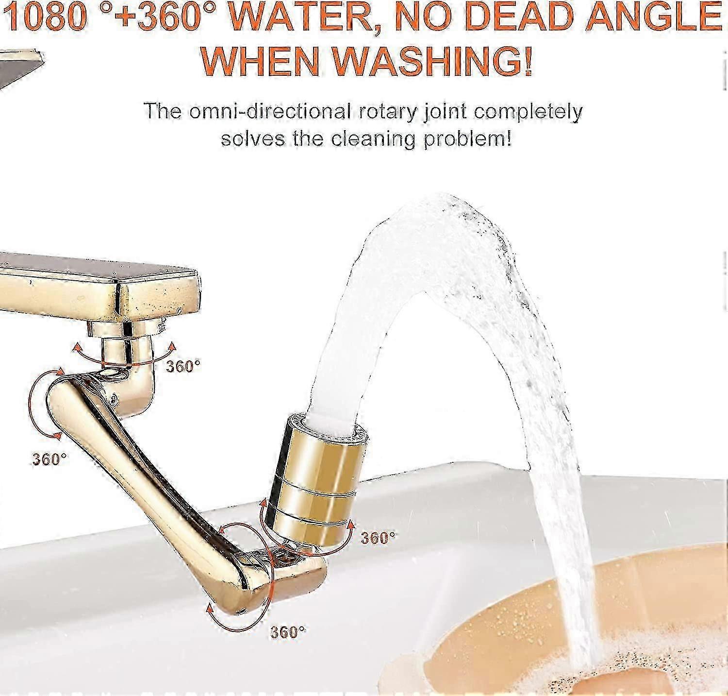 1440 Universal Rotating Faucet Extender, 1080+360 Large-angle Faucet ...