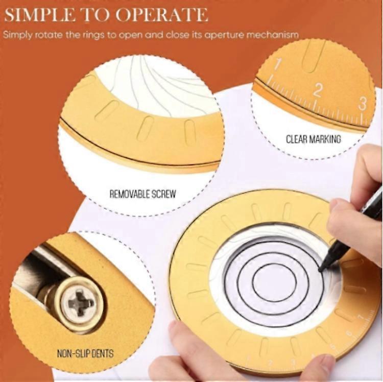 Precision Adjustable Metal Circle Drawing Tool, Round Pipe Measuring ...