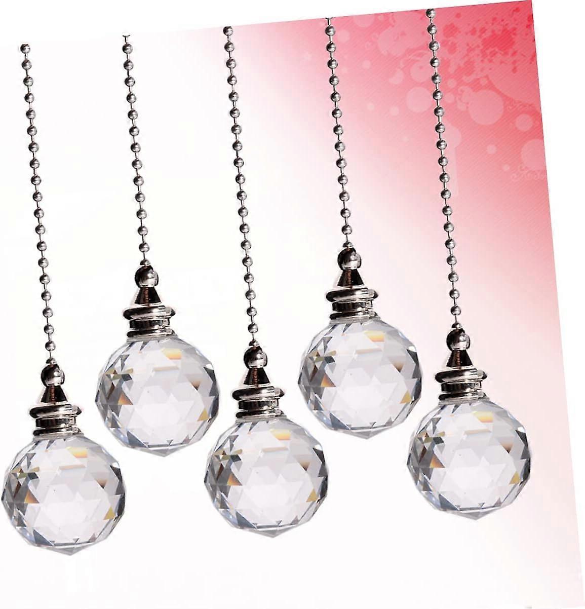 Ceiling Fan Pull Chain Crystal Pull Chain 5pcs Crystal Pendant for ...