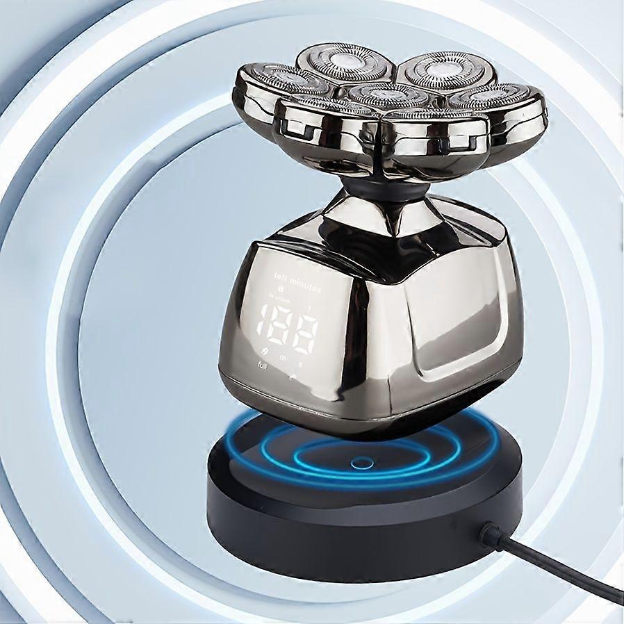 Electric Head Hair Shaver LED Display - Mens Cordless Rechargeable Wet ...