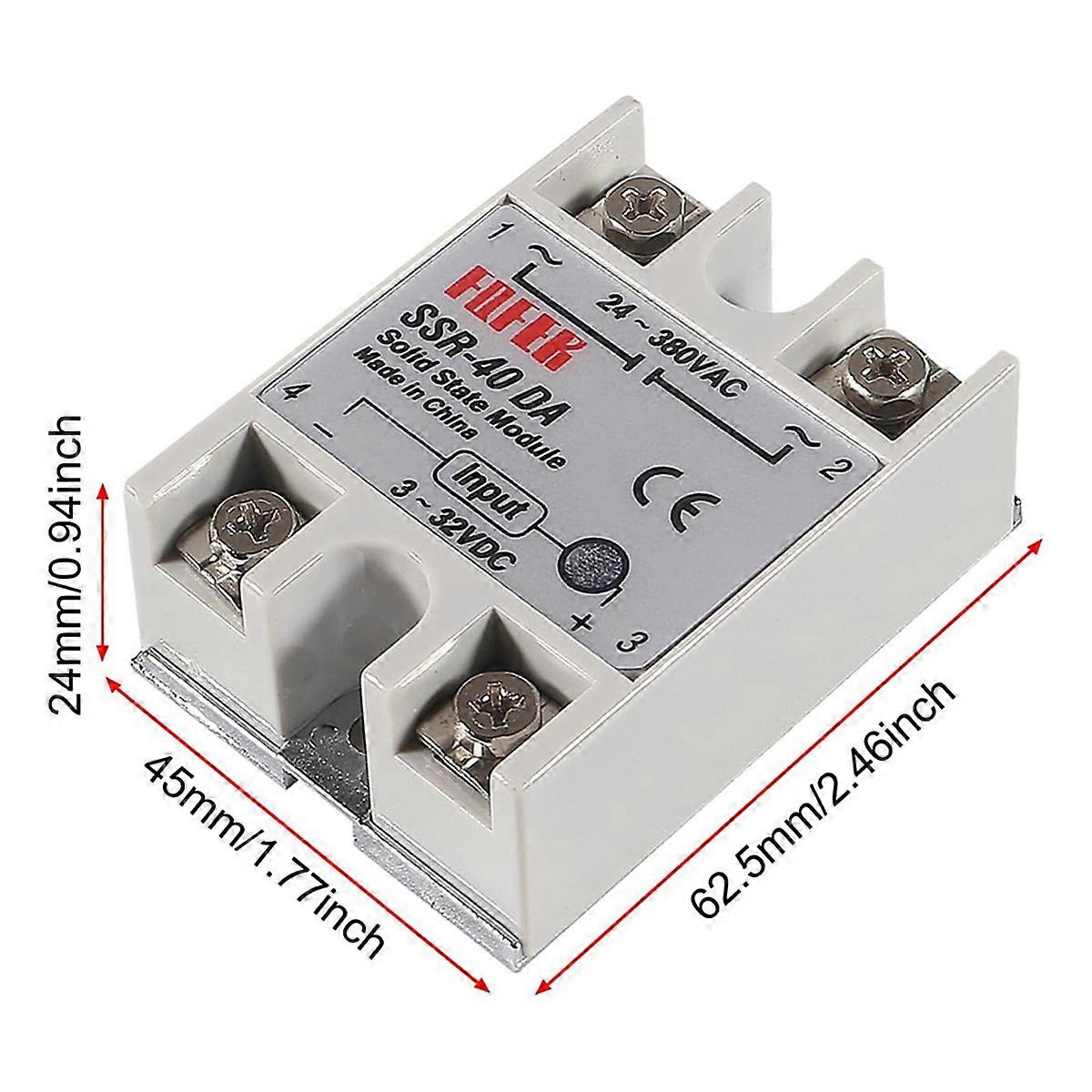 PID-Temperature Controller -C100 Thermostat Kit High Voltage 100ACV to 240ACV+SSR Relay 40DA+ K ...