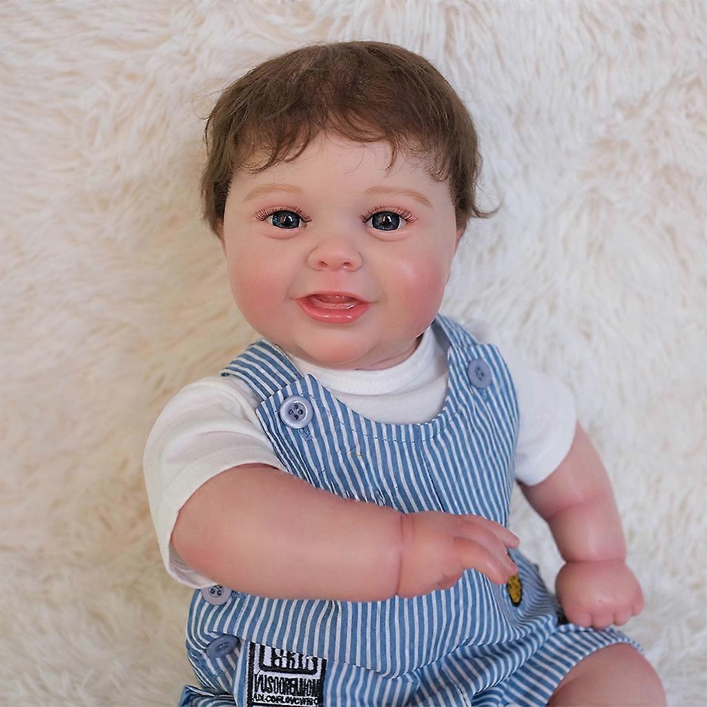 50CM Full Body Silicone Reborn Baby Boy for Doll Toddler Hand Painted ...