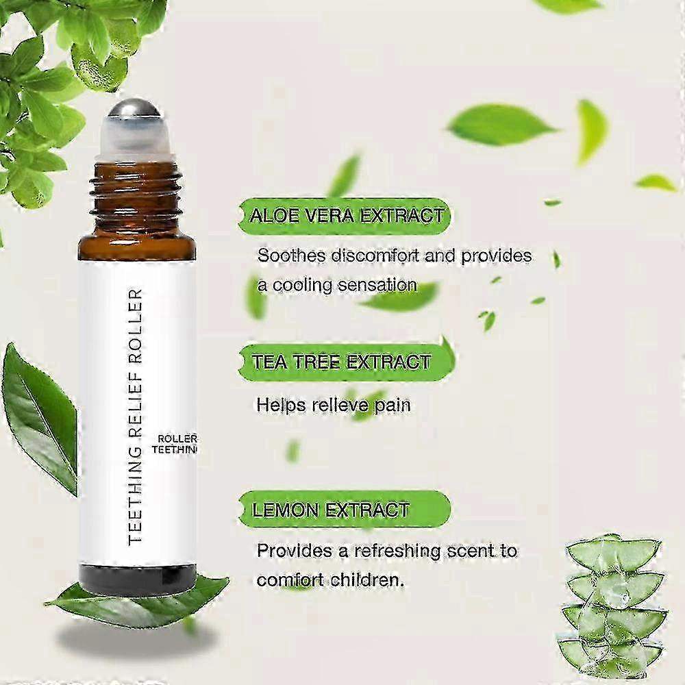 Teething Relief Roller Essential Oil for Babies, Teething Roller Natural Pain Relief Roll-On ...