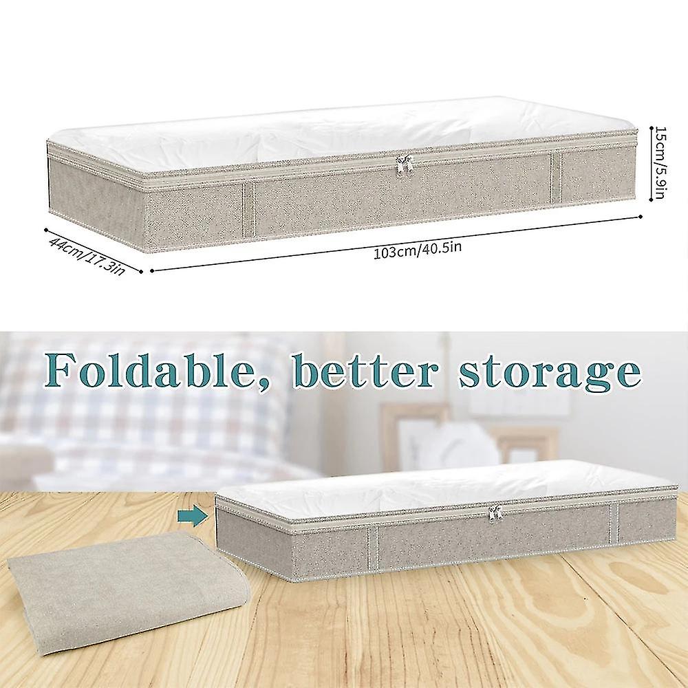 Foldable Under Bed Bags Large Under Bed Storage Boxes Thick Breathable ...