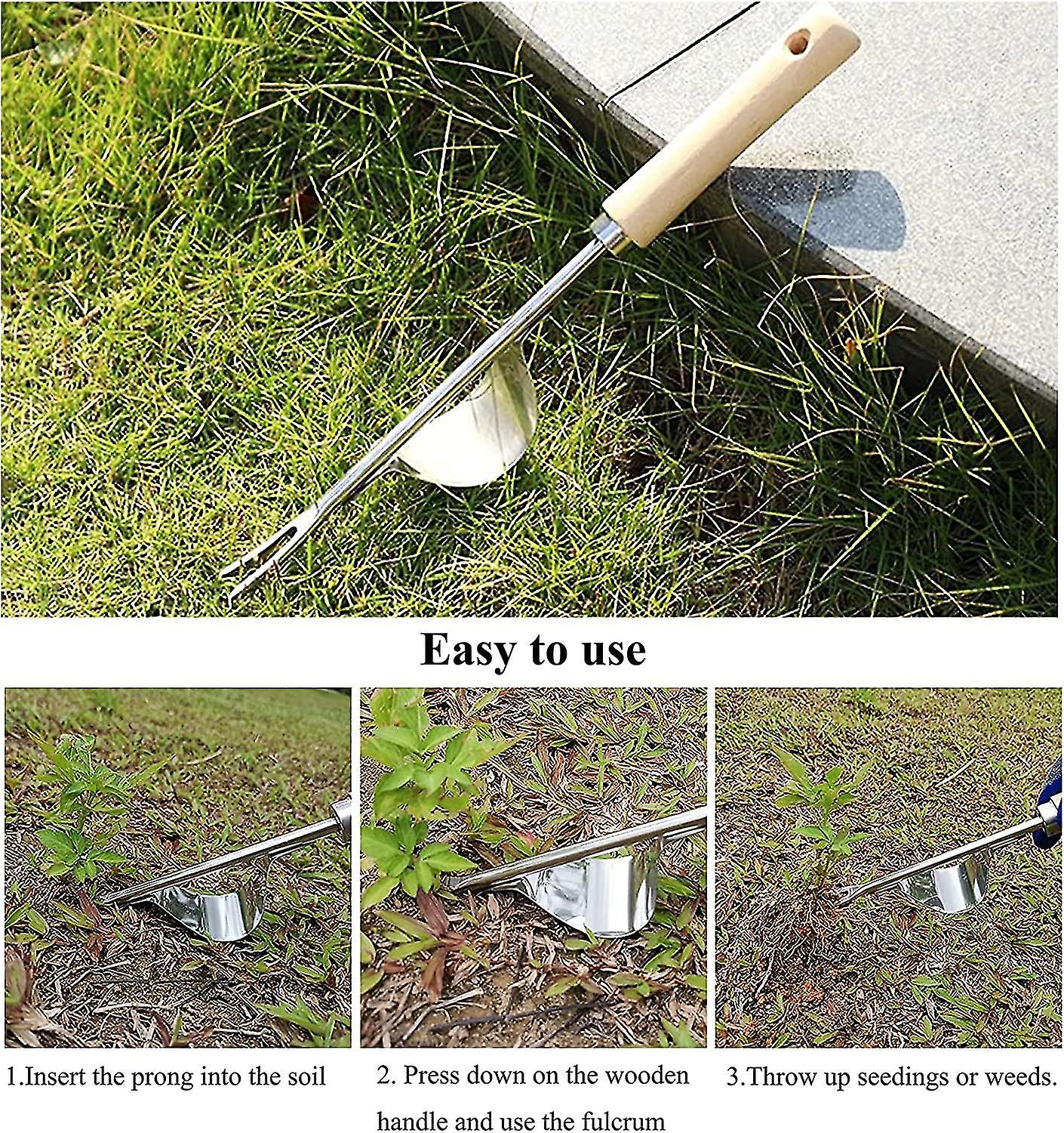 2 Pieces Handheld Weeder Stainless Steel Weeding Tool Manual Handle ...