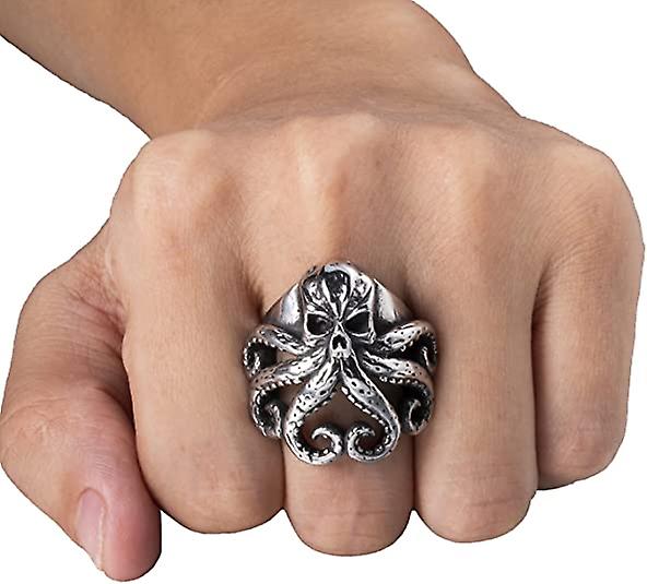 Stainless Steel Octopus Ring Tentacles Retro Gothic Punk Style Jewelry ...