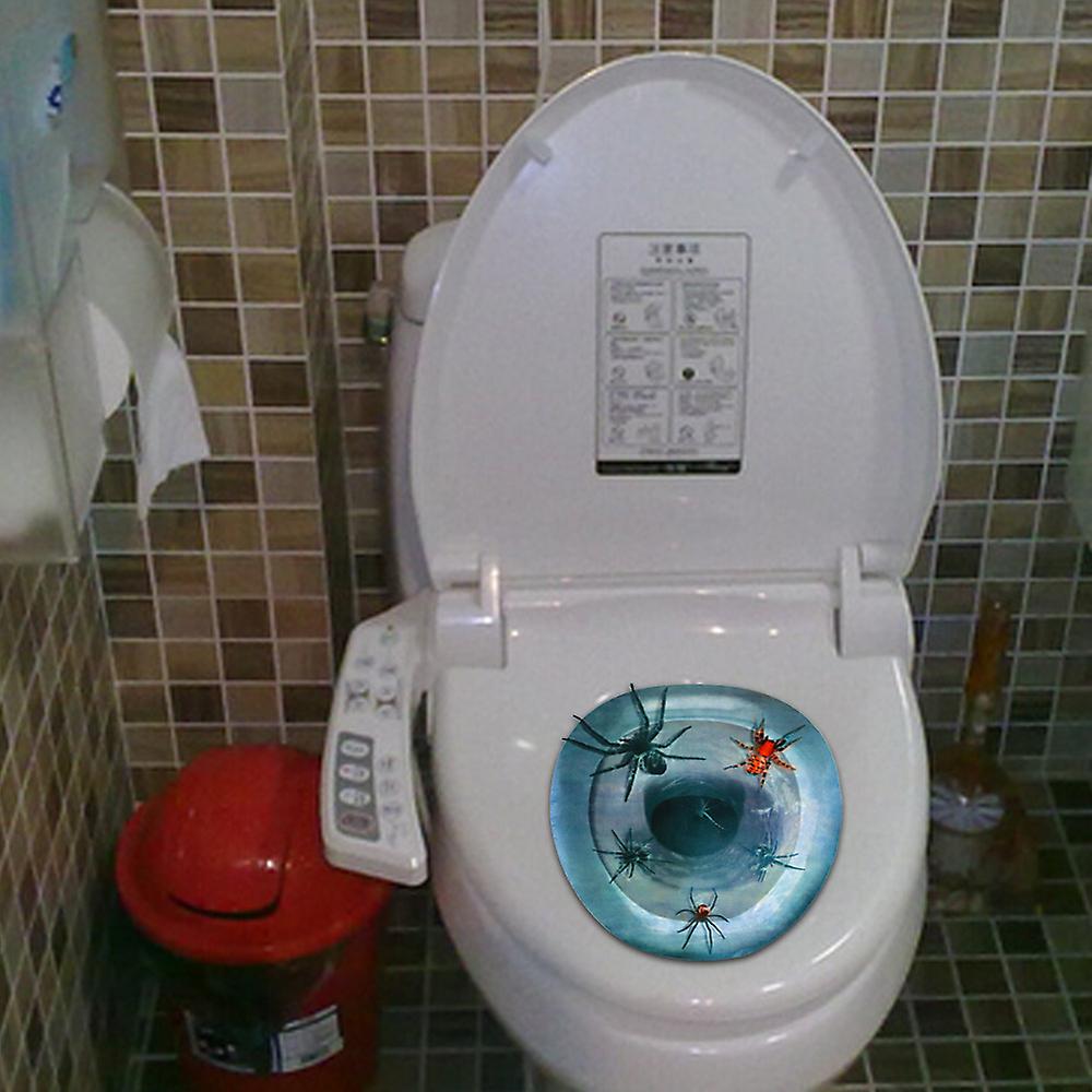 Toilet Seat Sticker Scary Toilet Lid Decals Spider Sticker for Home ...