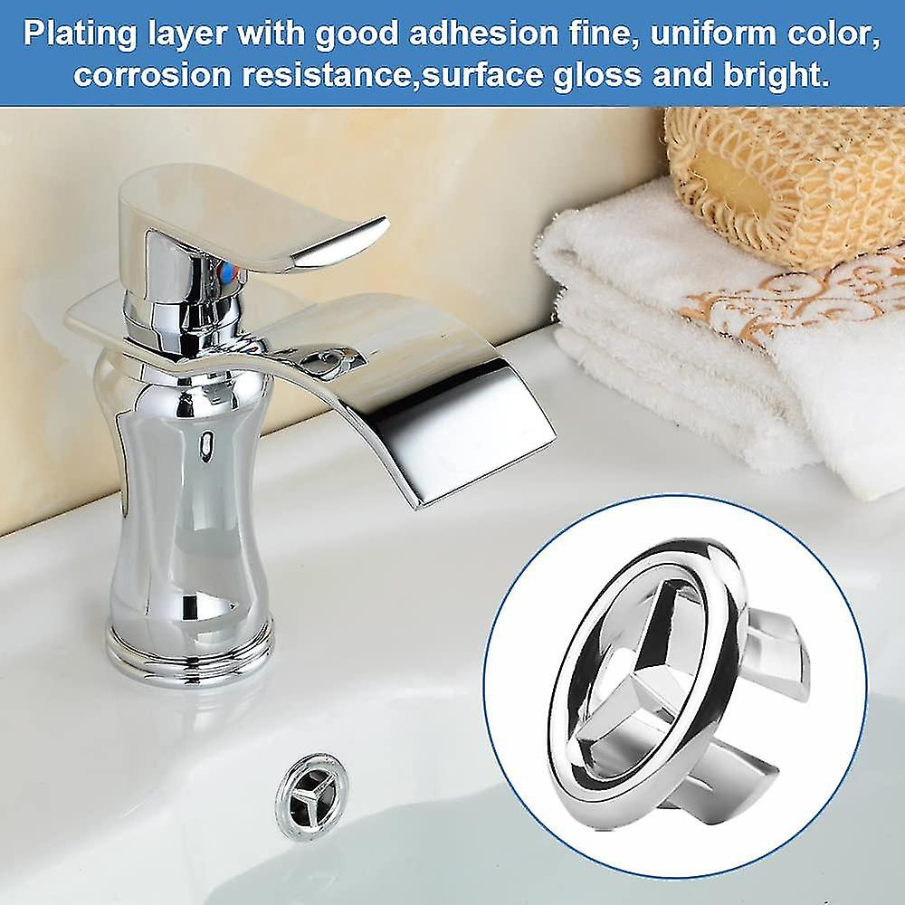 8 PCS Sink Overflow Ring Sink Hole Cap Vanity Basin Overflow Covers ...