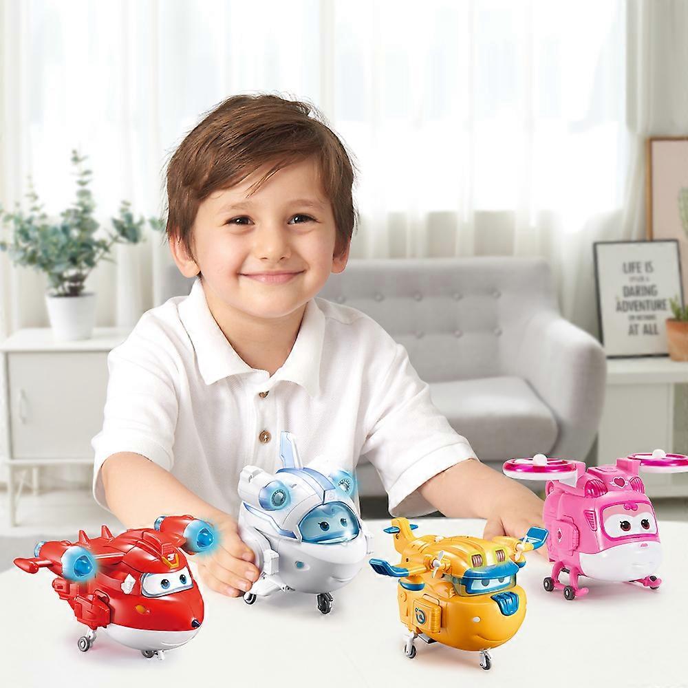6 Inches Deluxe Transforming Supercharged Dizzy Deformation Robot Plane ...