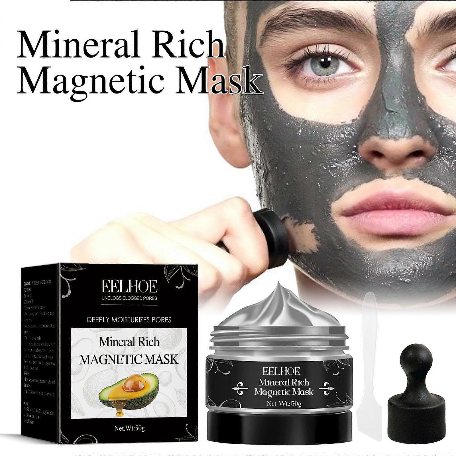 Facial mask Black Magnetic Minerals Sea Mud Face Mask Aging Clean Pores ...
