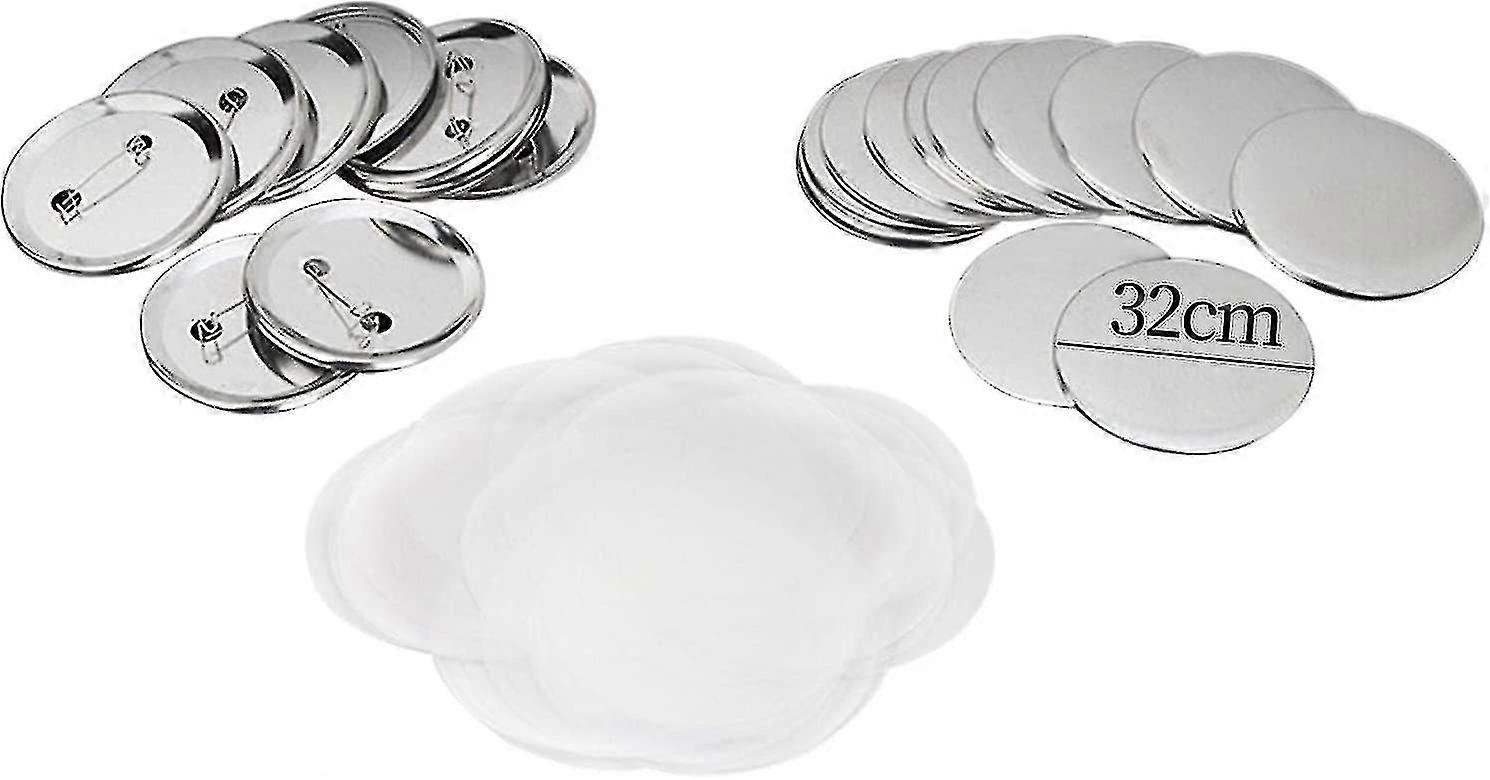 300pcs Inch/ 32mm Top/bottom Pin Blank Badge & Button Parts For Badge ...