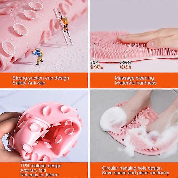 2-Pack Shower Back and Foot Scrubber, Wall Mounted Back Scrubber ...