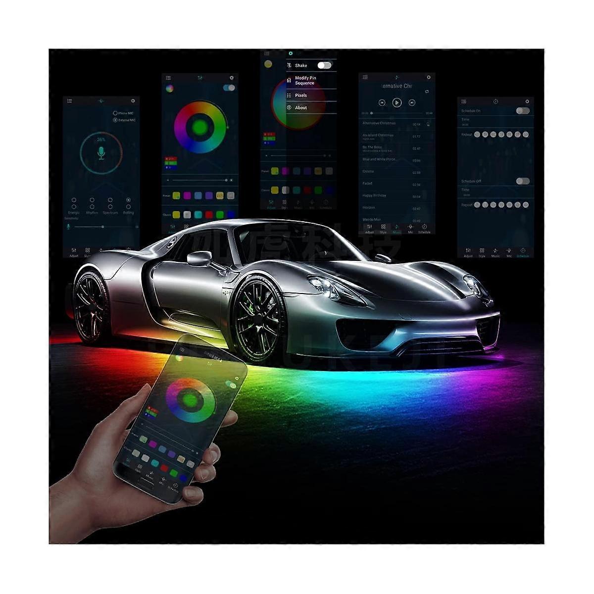 Car Underglow LED Lights, Dream Color Strip Lights with APP Control ...