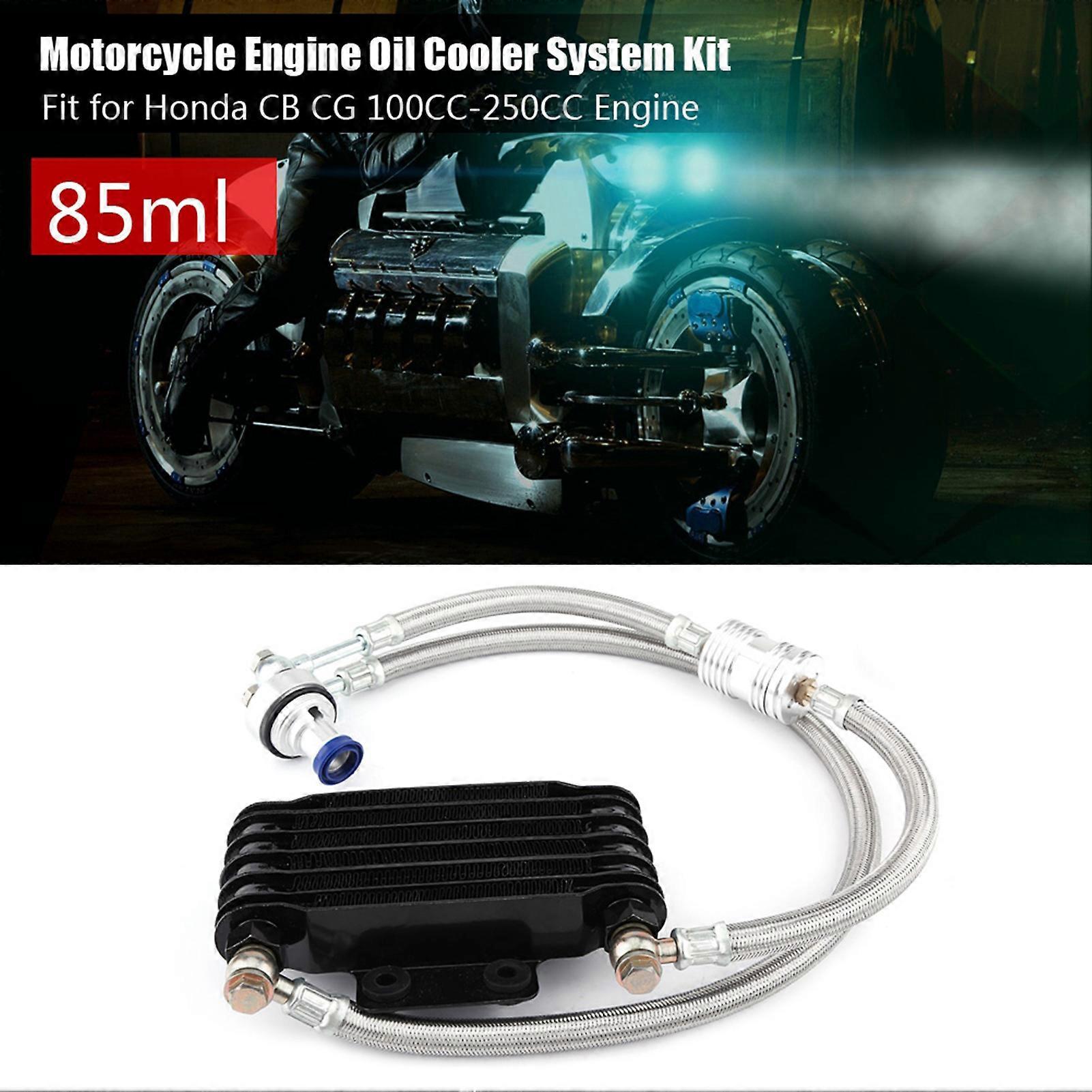 Engine Oil Cooler Oil Cooling Radiator System Kit for CB CG 100CC?250CC ...