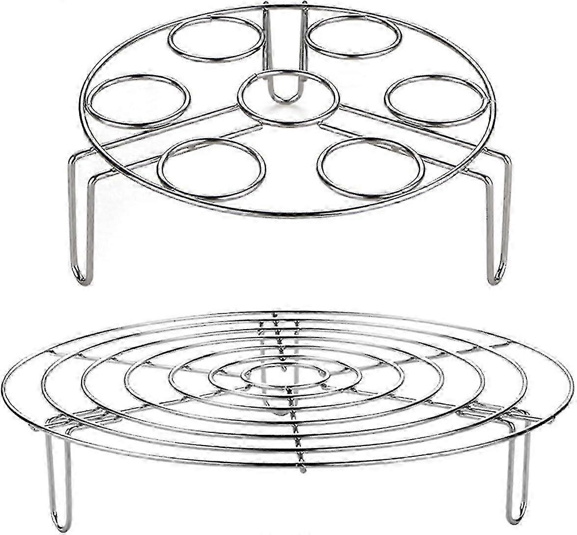 Set of 2 Stainless Steel Cooking Grates Round Steamer Cookware - Mishan ...