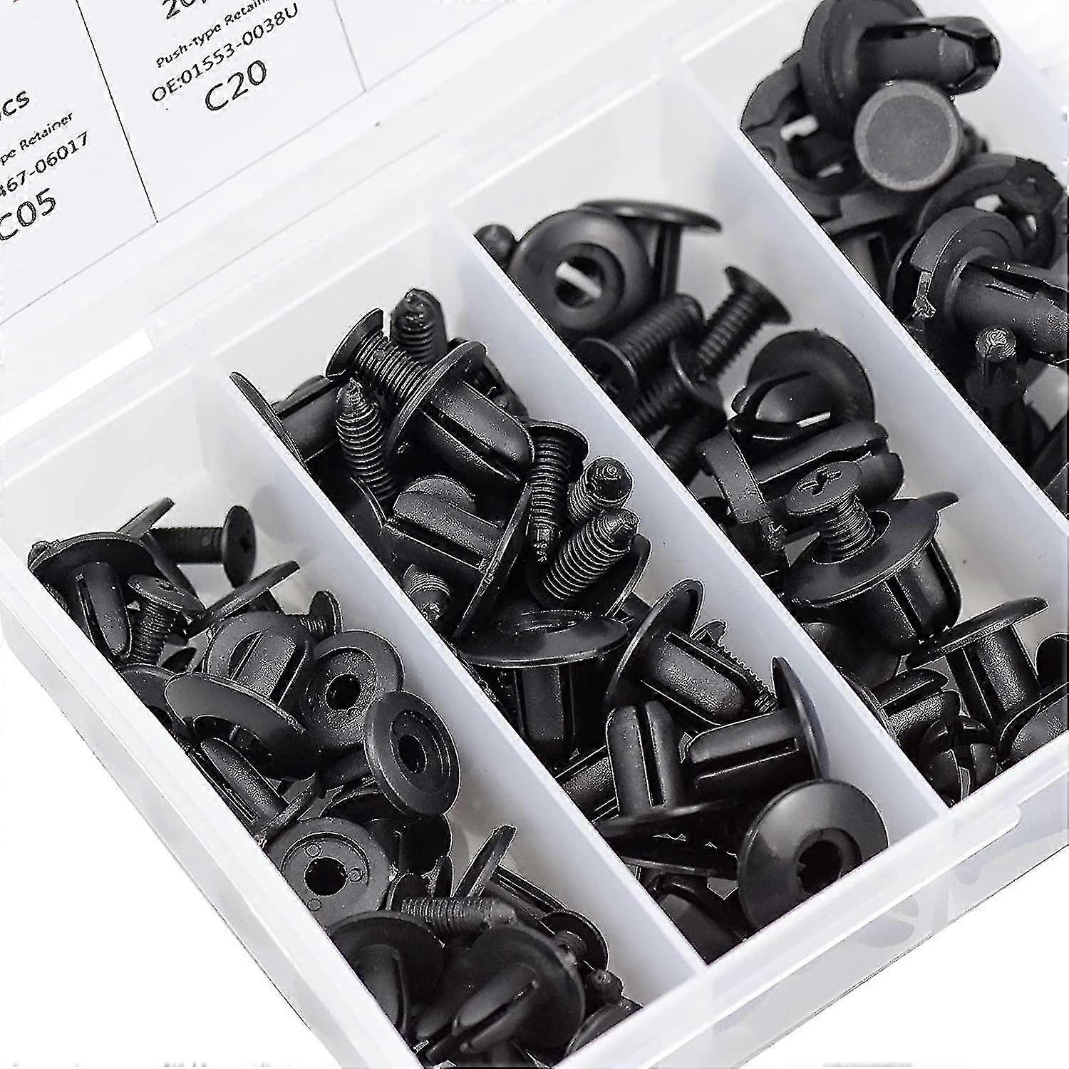 100 Pcs Nylon Bumper Fastener Rivet Clip | Fruugo UK