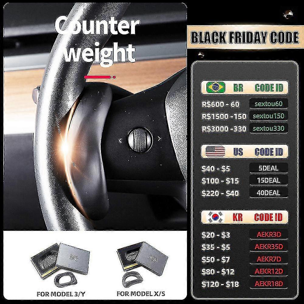 Fit For Tesla Model 3 Y S X Upgrade Weight Ring Autopilot Fsd Auto ...