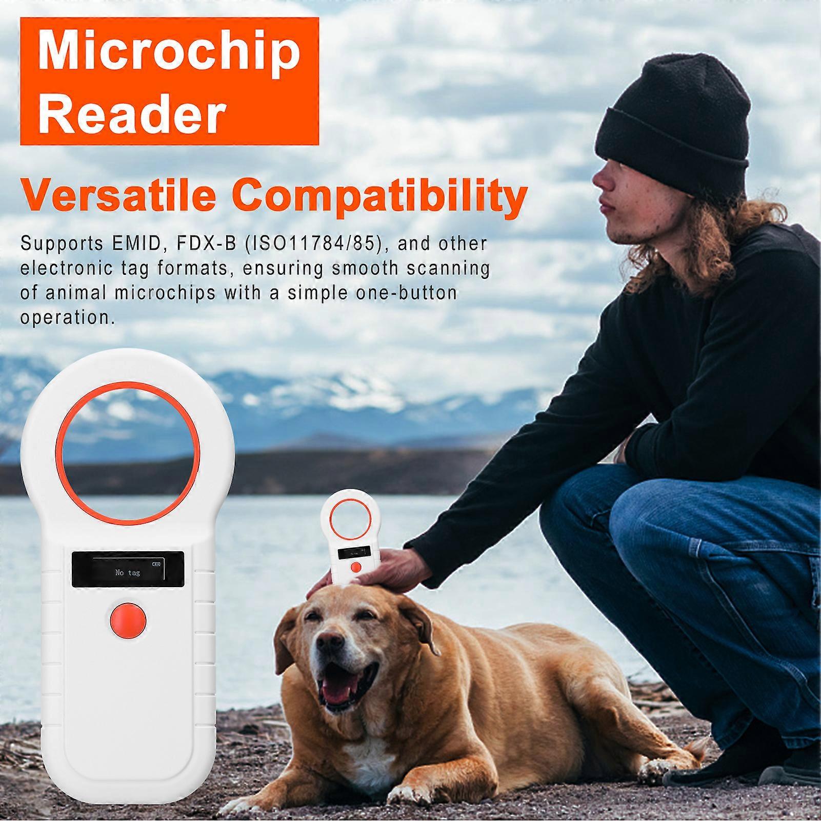 Pet Microchip Reader Scanner 2.4G/BT Wireless RFID Handheld Chip ...