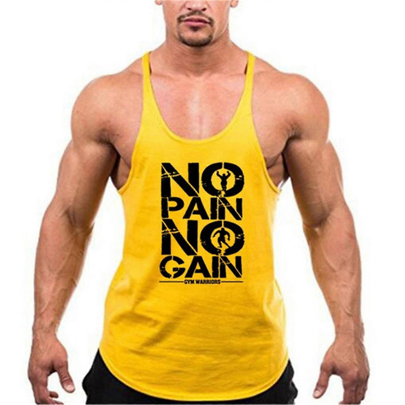 Men's Workout Stringer Tank Tops Muscle Gym Bodybuilding Fitness ...