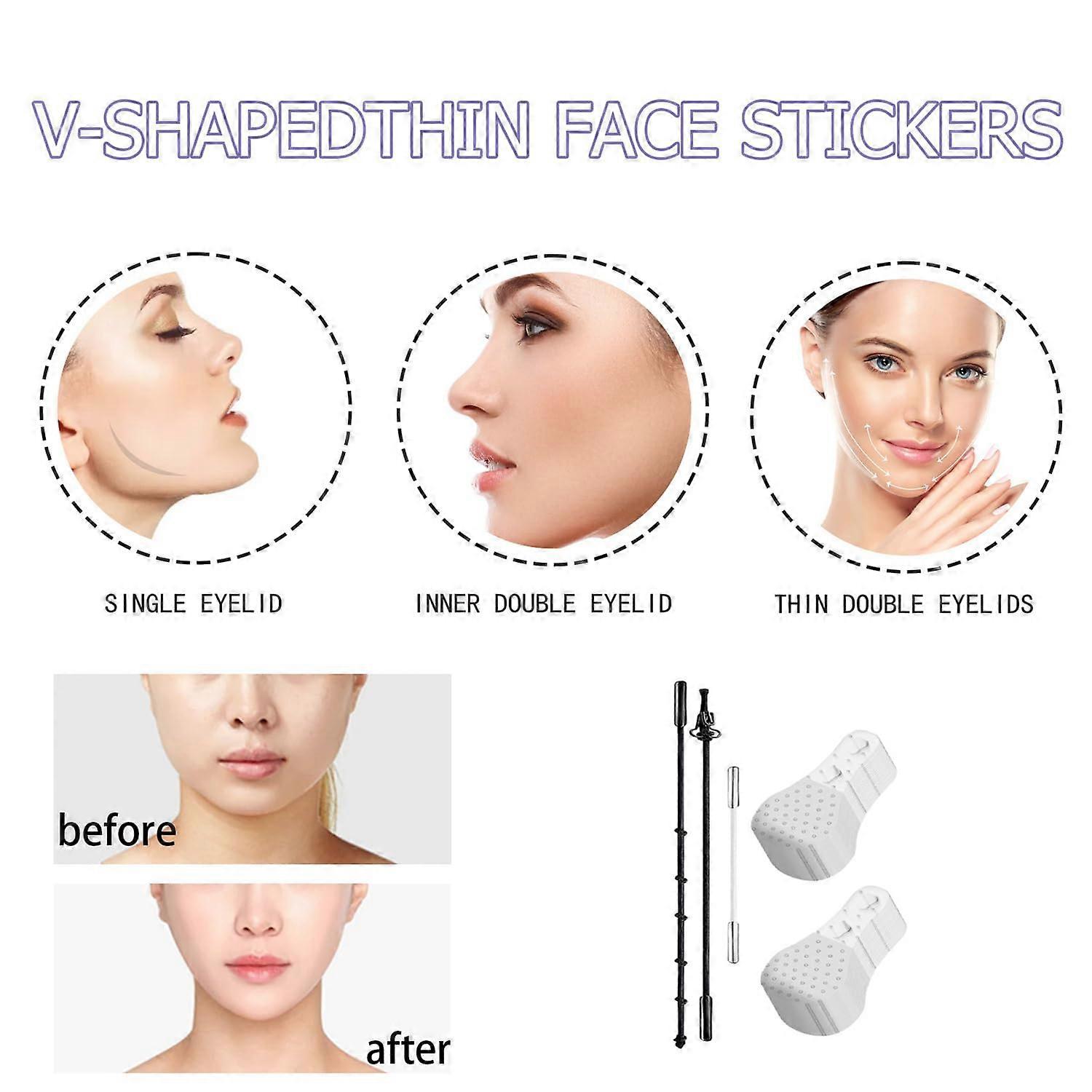 80 Pcs Face Lifting Tapes, Invisible Facelift Stickers, Eye Neck ...