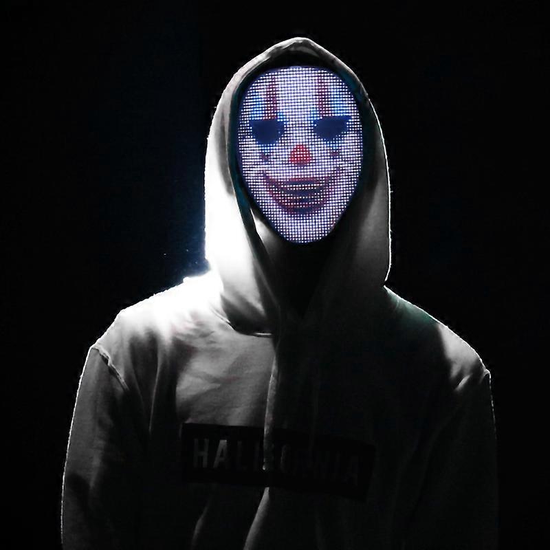 Halloween mask LED Bluetooth RGB Light Up Display Party DIY Photo ...