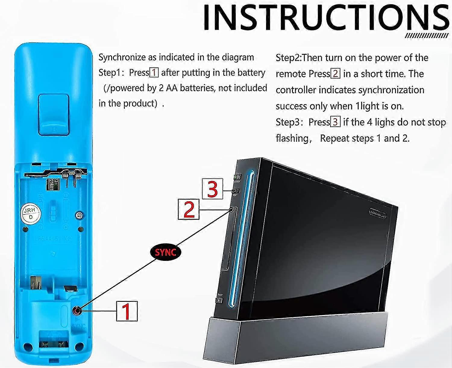 2 Pack Classic Wireless Controllers Compatible With Wii And Wii U, Game ...