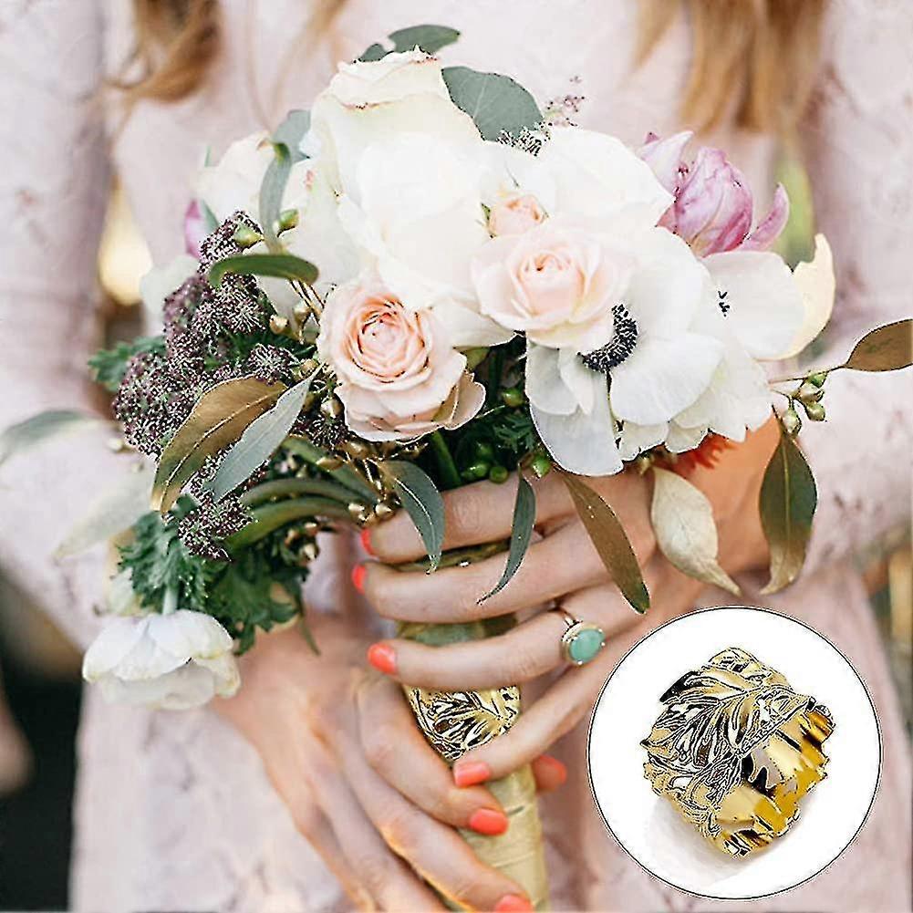 Napkin Rings,napkin Rings,leaf Napkins Rings Set Of 6 Exquisite Gold ...
