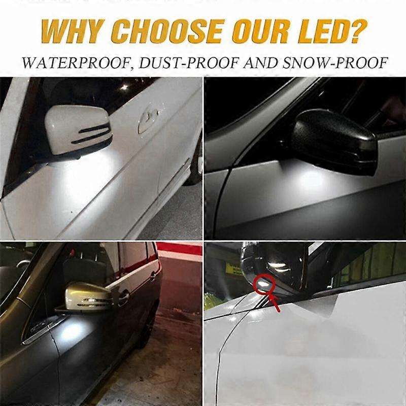 Car Puddle Light and Dynamic Rear Mirror LED Turn Signal Light for W204 ...