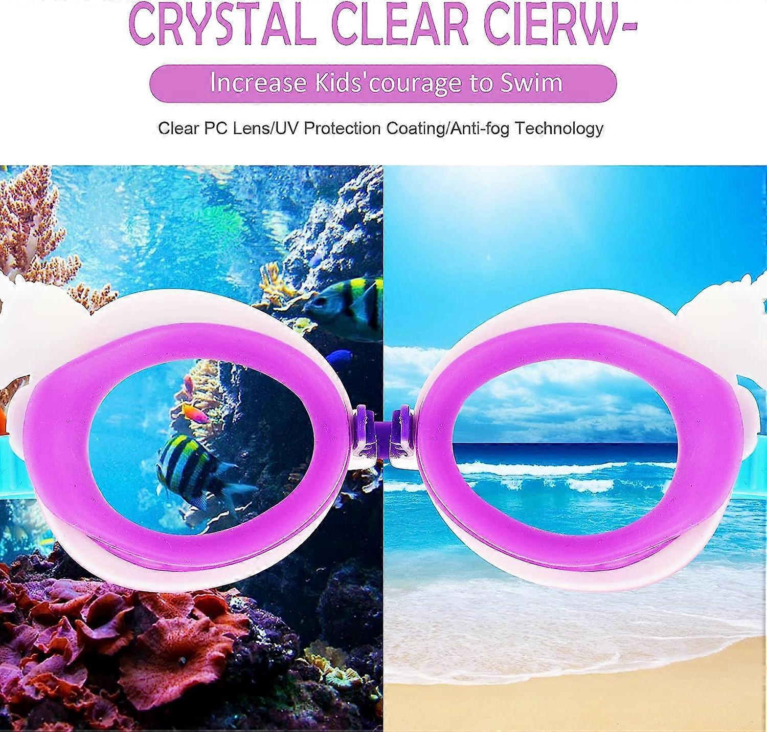 Kids Swimming Goggles with UV Protection and Anti-Fog Leak-Free Kids ...