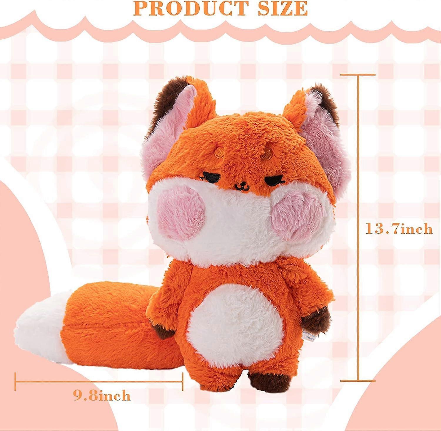 Fox Stuffed Animals Plush, 13.7 Inches Super Soft Cute Fox Plush Throw ...