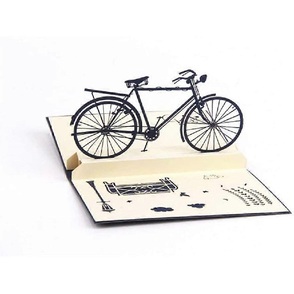 3D Greeting Card Pop Up, Bicycle Theme Hand-Assembled Laser Cut Card ...