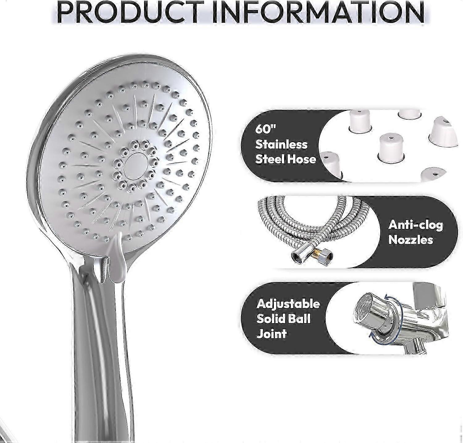 High-Performance Detachable Shower Head Designed for Enhanced Water ...