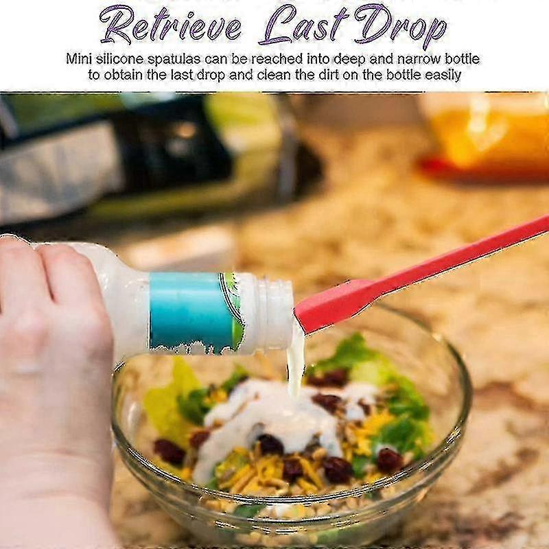 Mini makeup spatulas for jars, 8 pack silicone last drop scrapers | Fruugo UK