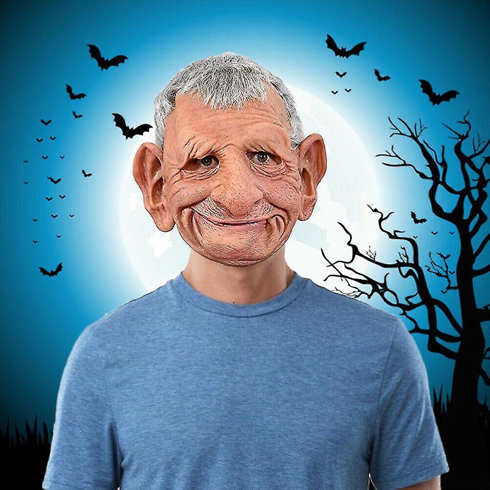 Old Man Mask Men's Women Super Soft Latex Mask Realistic Halloween ...