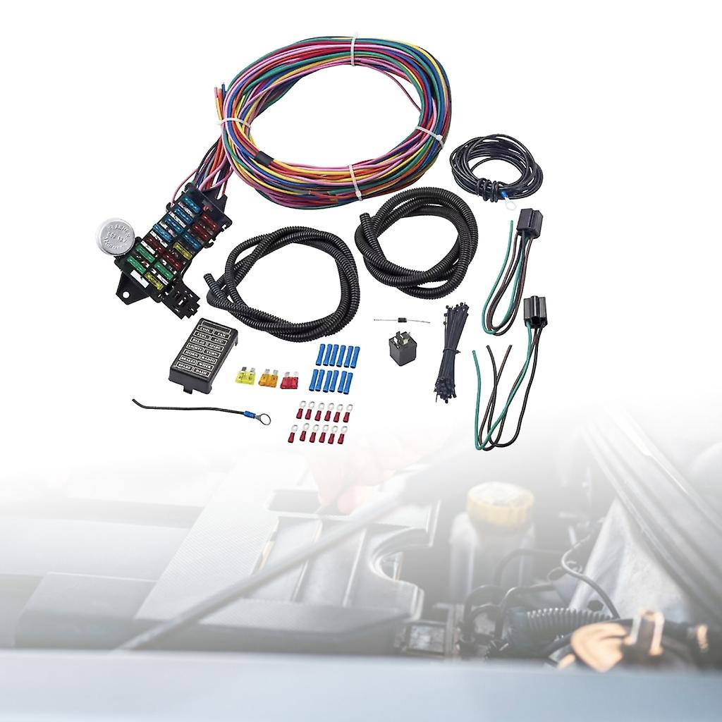 Universal Wire Harness Muscle Hot Rod Street Rat Voltage-Circuit Fuse ...
