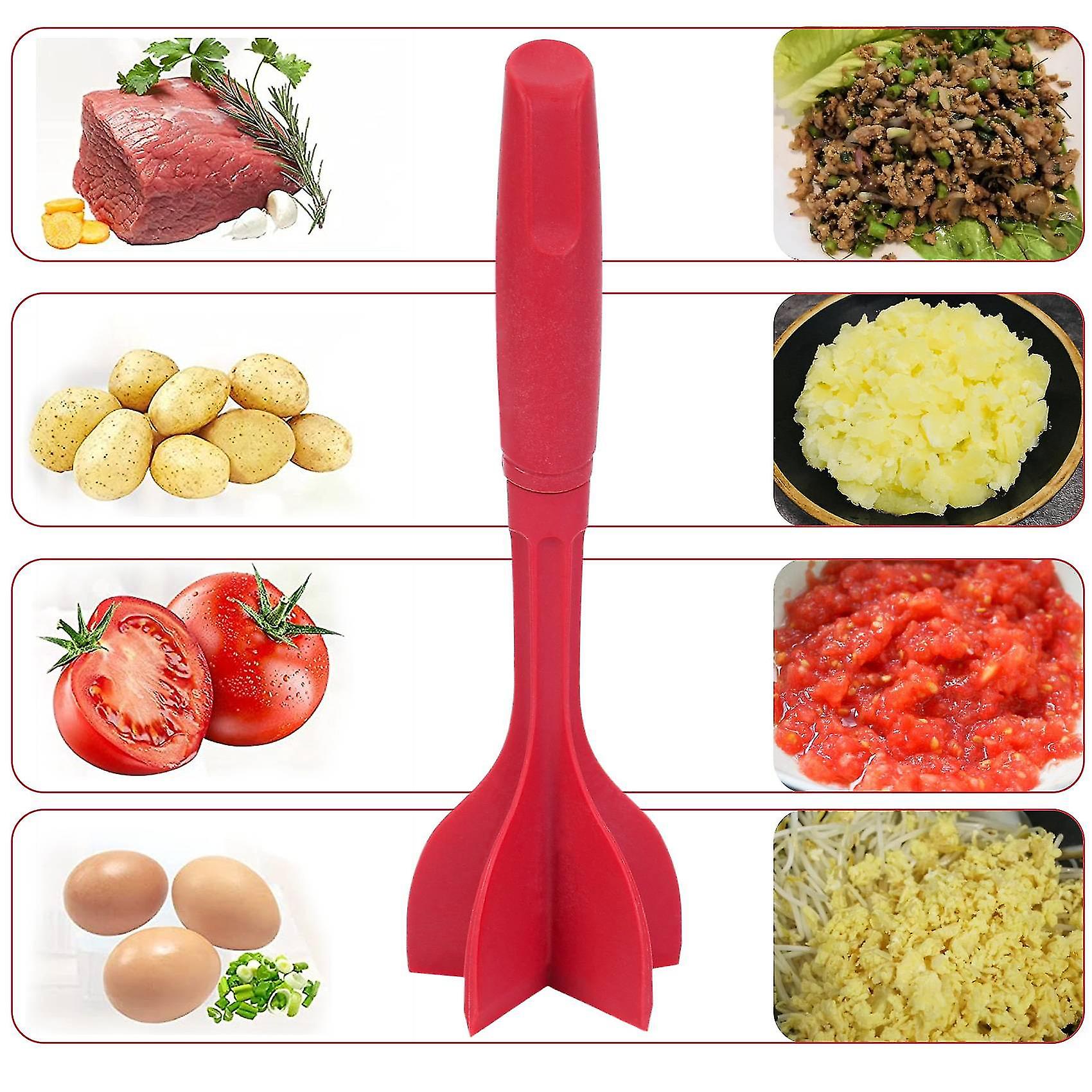 Meat Chopper, Ground Beef Masher, Heat Resistant Meat Masher For ...
