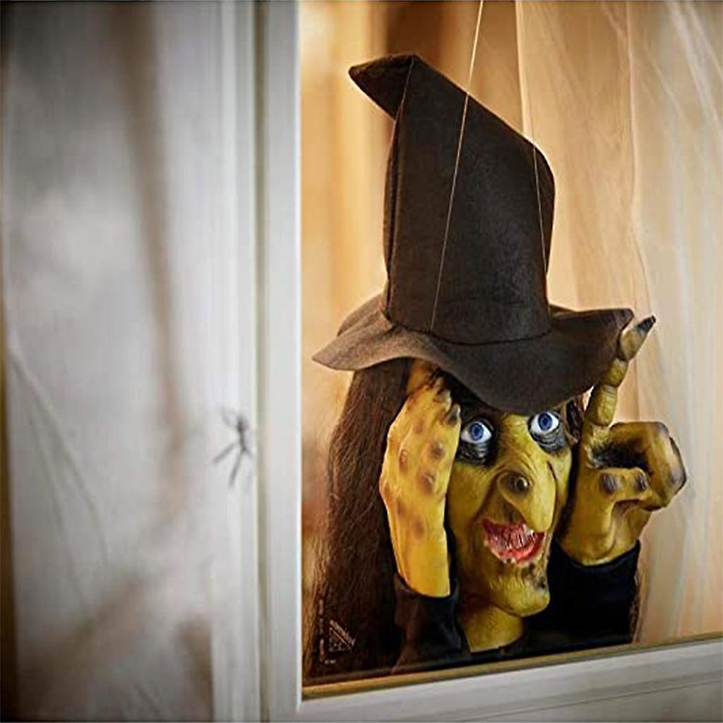 Scary Peeper Tapping Window Voyeur Witch Haunted House Show Props For ...